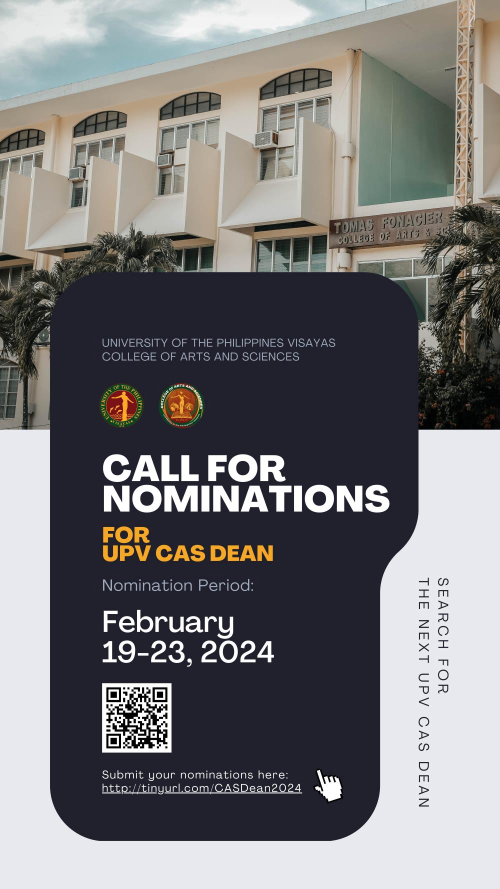 Search for the next CAS Dean