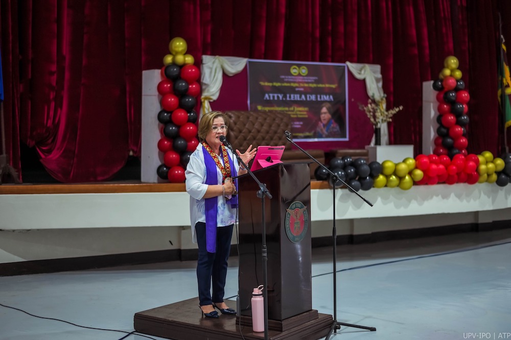 Former Sen. de Lima speaks on “Weaponization of Justice: Skirting the ...