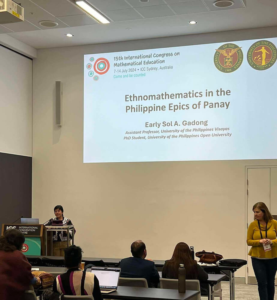 Gadong of UPHSI presents Indigenous Mathematics at ICME-15