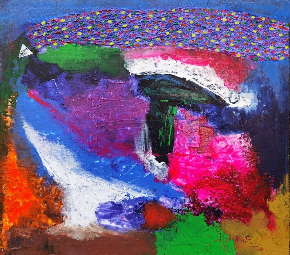 Abstract painting by emerging Ilonggo visual artist added to UPV art ...